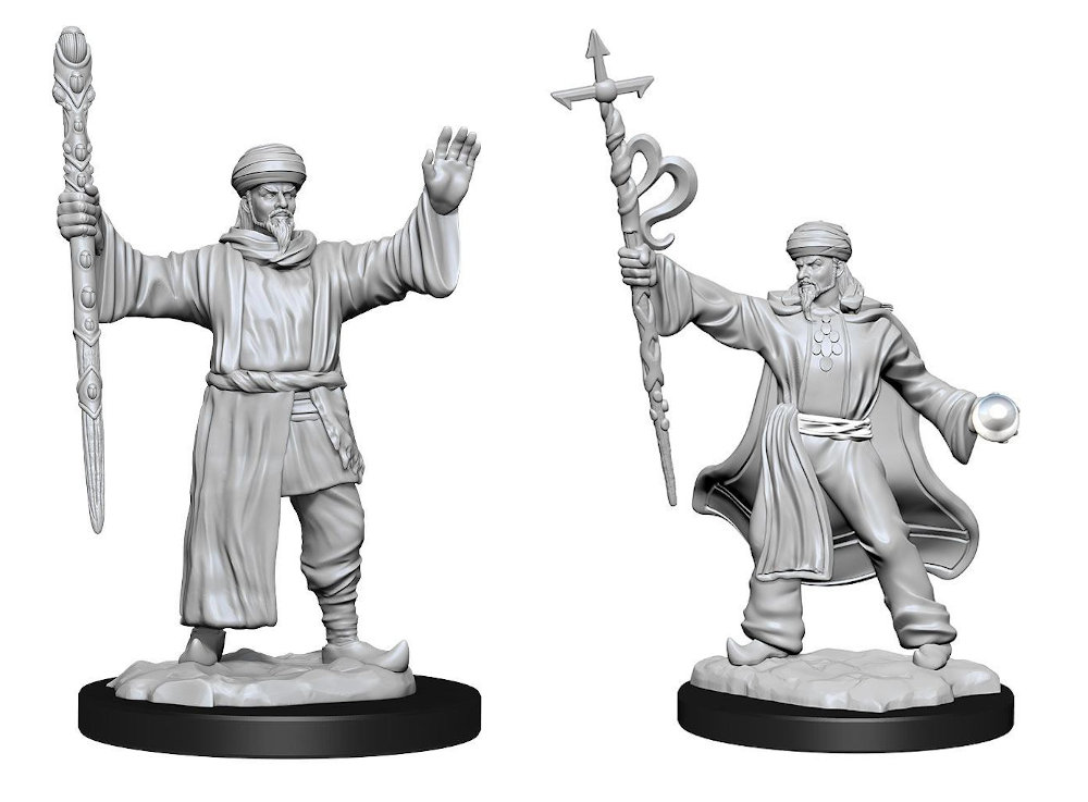 Figurka D&D - Human Male Wizard - Unpainted (Dungeons & Dragons: Nolzur ...