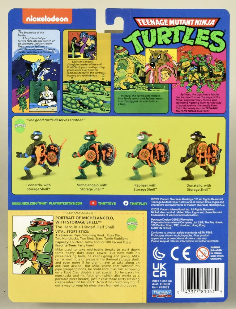 Teenage Mutant Ninja Turtles - Classic Michelangelo with Storage Shell ...